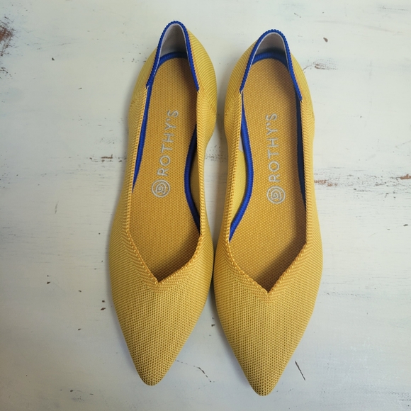 Rothy's | Shoes | Rothys Yellow And Blue Flats | Poshmark